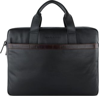 Bugatti Corso DeLuxe Aktentasche groß aus echtem Leder, schwarz