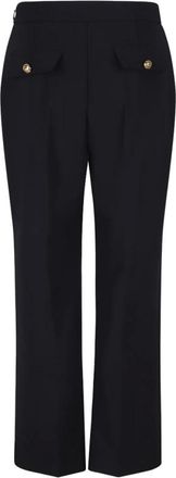 Elisabetta Franchi Femme, Pantalons, Noir, Taille: 40 FR Pantalon Court Noir avec Poches