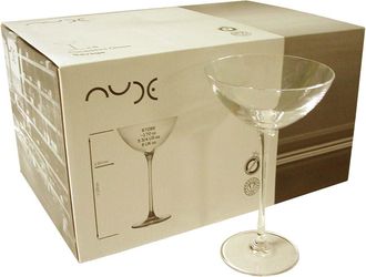Nude Pasabahce Cocktailglas, 6er Set, Glas, Pony, 6 oz, Cocktailparty, Klassiker, Spülmaschinenfest, Glatt, Klar