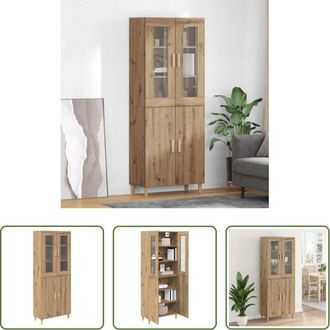 vidaXL Hochschrank Artisan-Eiche - Highboard Artisan-Eiche 69,5 x 34 x 180 cm