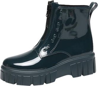 Generic Bottes caoutchouc pour homme et femme Chaussures travail en plein air pluie enfiler Confortable Antid&eacute;rapant Imperm&eacute;abilit&eacute; totale Fourrure polaire do