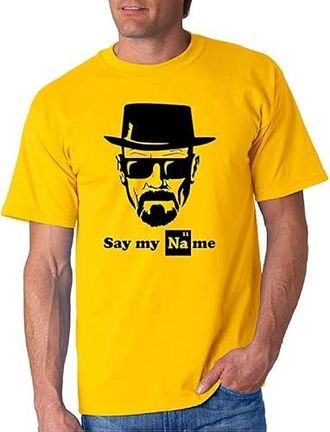 Desconocido Say my Name Breaking Heisenberg Bad T-shirt &agrave; manches courtes - Jaune - L