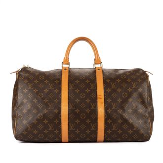 Louis Vuitton Crossbody Bags - Keepall 50 - Gr. unisize - in Braun - f&uuml;r Damen