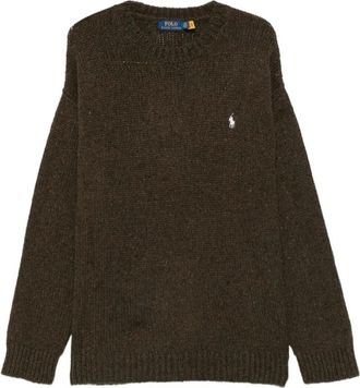 Ralph Lauren Pull &agrave; col rond Olbro - Homme - Pulls - Brun - Taille: M
