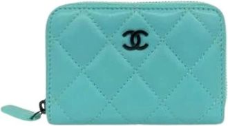 Chanel Porte-monnaie Pre-owned - Femme - Pre-owned - Bleu - Taille: ONE Size