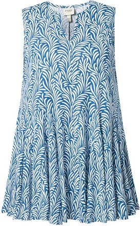 Ulla Popken T-Shirt Top Godetfalten Tunika-Ausschnitt &auml;rmellos