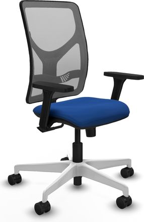 Piqueras y Crespo Schreibtischstuhl mit hoher R&uuml;ckenlehne, mit 3D-Armlehnen, h&ouml;henverstellbare Lendenwirbelst&uuml;tze, ausgestattet mit 3 Positionen und Schneidschaum, Grau