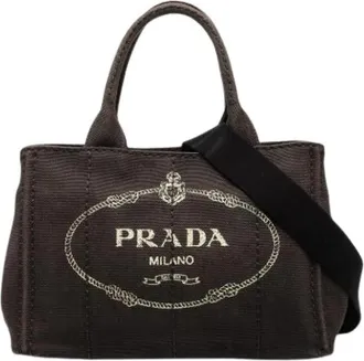 Prada Pre-owned Canvas Satchel - - Pre-owned - Damen - Braun - ONE SIZE