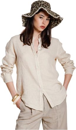 Mason's Femme, Blouses et Chemises, Beige, Taille: 38 FR Delhi Shirt
