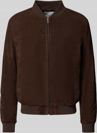 Profuomo Lederjacke mit Stehkragen und Rei&szlig;verschluss