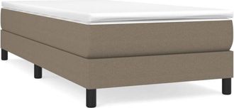 vidaXL Cadre de lit Taupe 90x190 cm Tissu - Vidaxl