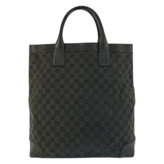 Gucci Sac cabas en toile GG en cuir Pre-owned - Femme - Pre-owned - Noir - Taille: ONE Size