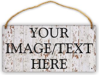 AOOEDM Personalisierte rustikale Holzschilder f&uuml;r Haus, Bar, Garage, Mann, H&ouml;hle, Dekoration, Holzhausschilder, personalisierte H&uuml;tte, Wanddekoration, Namens