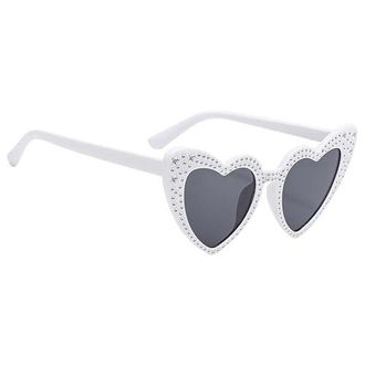 Generic Bejeweled Lunettes de soleil &agrave; strass tendance Lunettes de soleil en cristal Lunettes de soleil en forme de coeur, lunettes de soleil vintage tendance