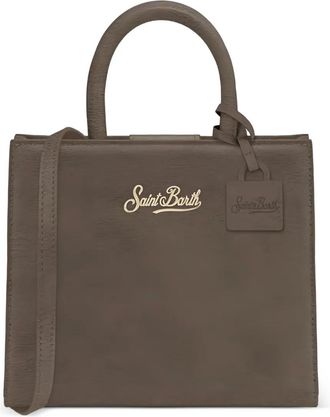 MC2 Saint Barth mini sac à main à anse sur le dessus - Marron