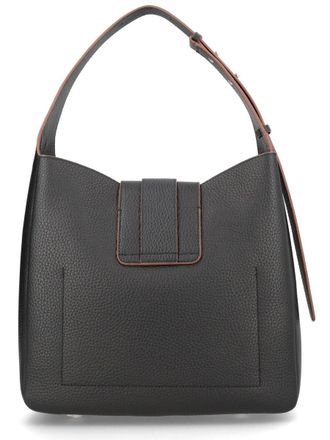 Hogan Calfskin Hobo Bag - Black