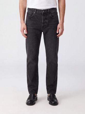 Amish Jeremiah Slim-Fit-Jeans mit mittlerer Leibh&ouml;he aus schwarzem Baumwolldenim
