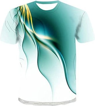 Generic T-shirt décontracté pour homme 2024 nouveau t-shirt fantaisie 3D pour homme T-shirt graphique amusant imprimé 3D col rond manches courtes dété décontr