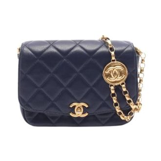 Chanel Pre-owned Sac bandouli&egrave;re matelass&eacute; petit rabat - Femme - Pre-owned - Bleu - Taille: ONE Size
