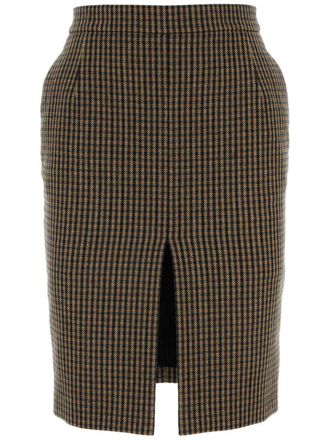 Saint Laurent Rock mit Check - Braun