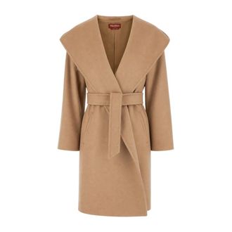 Max Mara Femme, Manteaux, Brun, Taille: 32 FR Robe en laine