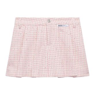 GCDS Tweed Falten-Minirock - - Shorts - Damen - Rosa - 2XL