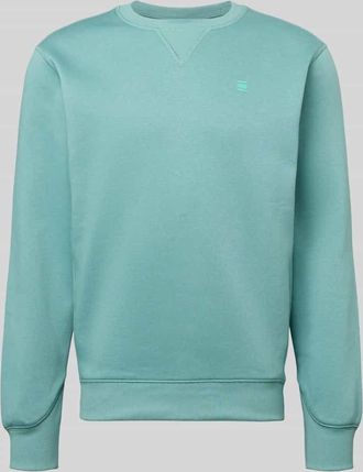 G-Star Sweatshirt mit Rundhalsausschnitt und Label-Stitching