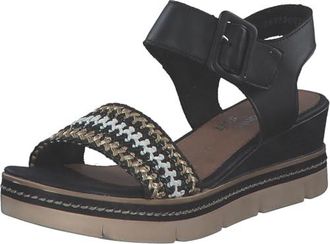 Remonte Femme D2l55 Sandales compensées, Noir, 42 EU