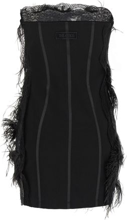 The Attico Womens Black Polyamide Short Dress