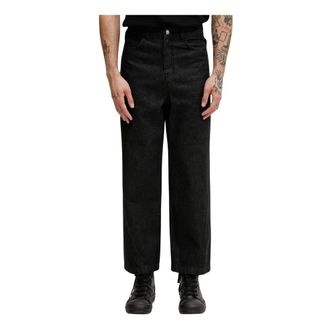 Ader Error Jean Droit &agrave; D&eacute;tails Patch - Homme - Jeans - Noir - Taille: M