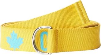 Dsquared2 G&uuml;rtel - One Life One Planet Logo Tape Belt - Gr. ONE SIZE - in Gelb - f&uuml;r Damen