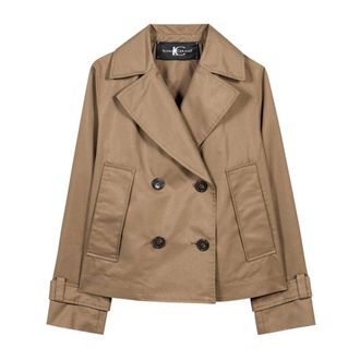 Luisa Cerano Femme, Vestes, Brun, Taille: 44 FR Short Trench Jacket