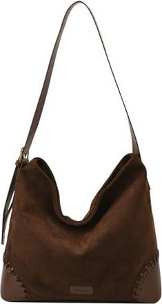 Generic Sac &agrave; bandouli&egrave;re tiss&eacute; en daim synth&eacute;tique pour femme, grande capacit&eacute;, sac fourre-tout d&eacute;contract&eacute;, sac &agrave; main &eacute;l&eacute;gant pour voyage et rendez-vous ga