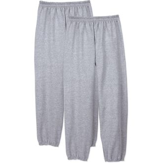 Hanes EcoSmart Best Sweatpants für Herren, athletische Lounge-Hose mit gerafften Bündchen, 1 oder 2er-Pack, Leichter Stahl, 2 Stück, Mittel