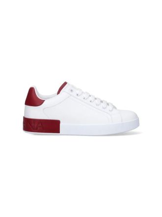 Dolce & Gabbana Low-Top Sneaker - Portofino Sneakers - White - Gr. 39,5 (EU) - in Wei&szlig; - f&uuml;r Damen