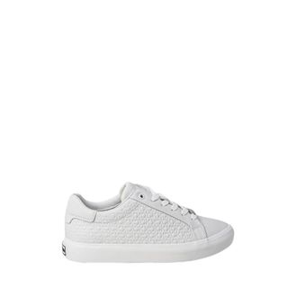Calvin Klein Wei&szlig;e Leder-gepr&auml;gte Sneakers - - Shoes - Damen - Wei&szlig; - 37 EU