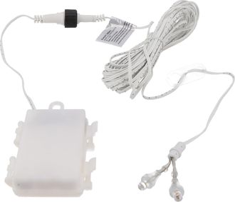 Guru Shop LED Beleuchtungsset Für Außensterne, Außenleuchten, Papiersterne 7m - Set 3 mit Batteriebox 2,4W, 700x4x4 cm