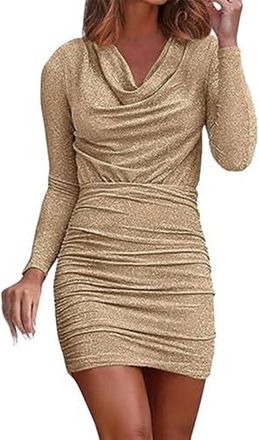 Generico Robe &agrave; Paillettes pour Femme C&eacute;r&eacute;monie, Robe de C&eacute;r&eacute;monie Femme &agrave; Paillettes avec Dentelle Robe de Soir&eacute;e Ann&eacute;es 50 Robe de Bal Taille Haute Petite Ro