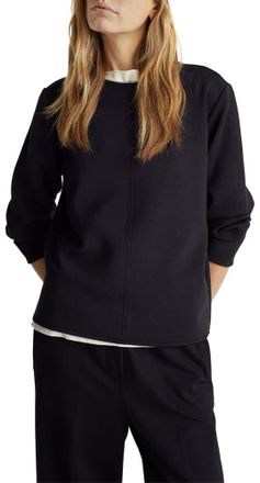 Benetton Damen Maglia G/C M/L 3qafd10au Sweatshirt ohne Kapuze, Schwarz, XL