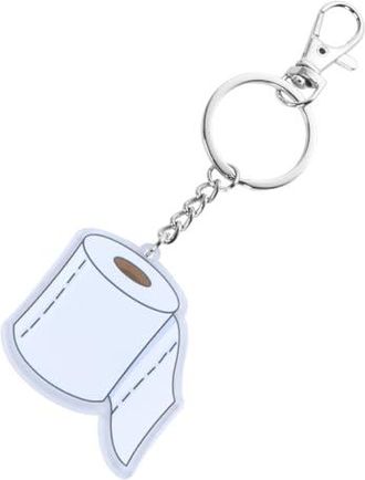 BESPORTBLE UKCOCO Porte-cl&eacute;s en Acrylique Transparent Rouleau de Papier, Pendentif pour Paquet, D&eacute;tenteur de Cl&eacute;s, D&eacute;coration L&eacute;g&egrave;re et R&eacute;sistante, Accessoire po