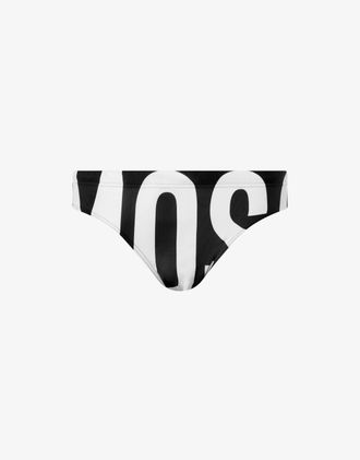 Moschino Slip de plage logo maxi - Noir