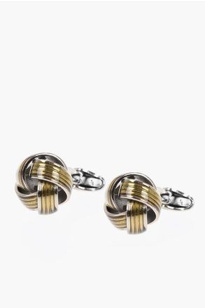 Corneliani Brass Cufflinks With Knot Design size Unica