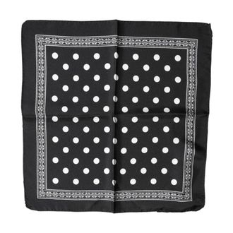 Dolce & Gabbana Quadratisches Polka Dot Einstecktuch - - Accessories - Herren - Schwarzk - ONE SIZE