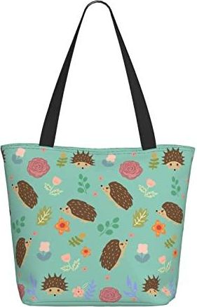 AOOEDM Sac &agrave; provisions pour dames &agrave; fleurs de h&eacute;rissons de dessin anim&eacute; 13 x 11 x 7 pouces. Le cadeau parfait pour la Saint-Valentin. Cest de la Saint-Valen