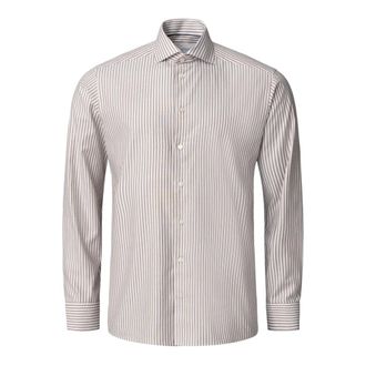 Eton Slim Fit Gestreiftes Signature Oxford-Hemd - - Shirts - Herren - Braun - 2XL