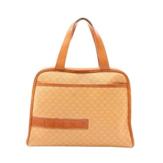 Celine Pre-owned Macadam Logo-Pr&auml;gung PVC-beschichtetes Canvas Leder Handtasche - - Pre-owned - Damen - Beige - ONE SIZE