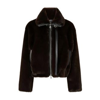 Pinko Pinko, Femme, Vestes, Brun, Taille: 34 FR Estebana Blouson Similvisone