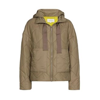 Marie M&eacute;ro Femme, Vestes, Vert, Taille: 38 FR Parka Kaki Matelass&eacute;e avec Poches