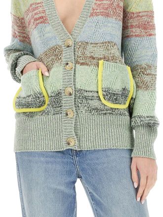 Cormio Oversized Wool Blend Cardigan - Multicolor