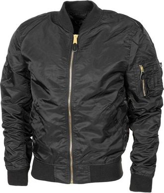 MFH Outdoorjacke US Airforce Jacke MA1, schwarz